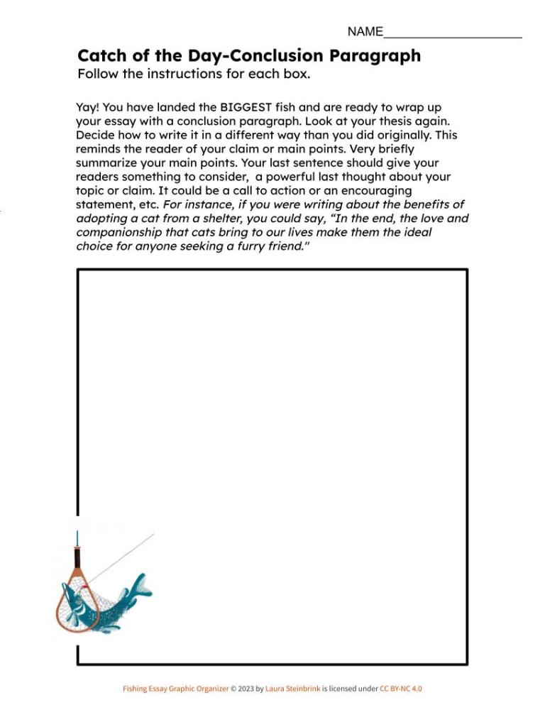 Fishing Essay Graphic Organizer – #RocknTheBoat